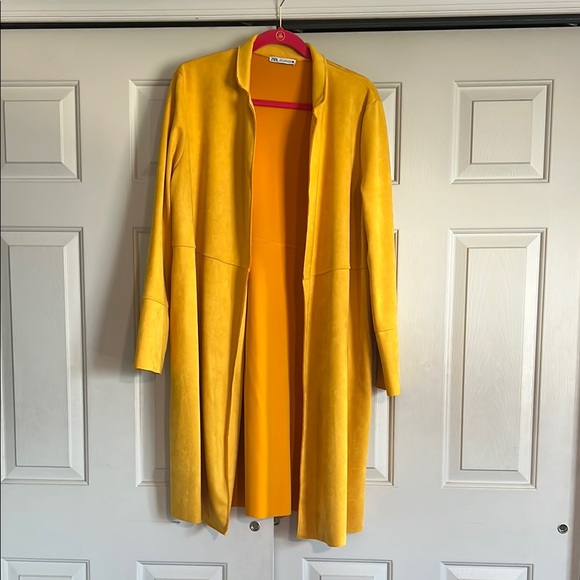 Zara | Jackets & Coats | Zara Yellow Trench Coat | Poshmark